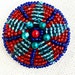 Red Blue Beaded Self Shank Button 37mm 1-5/8" Sewing Supply - Etsy