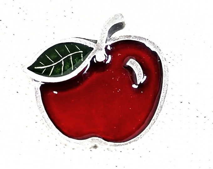 Red Apple Enamel Danforth Pewter Button 22mm 7/8" Sewing Craft Supply ...