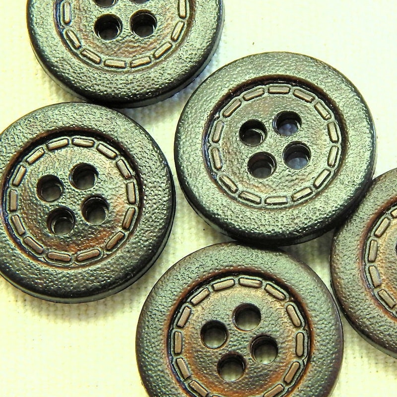Faux Leather Buttons - Etsy