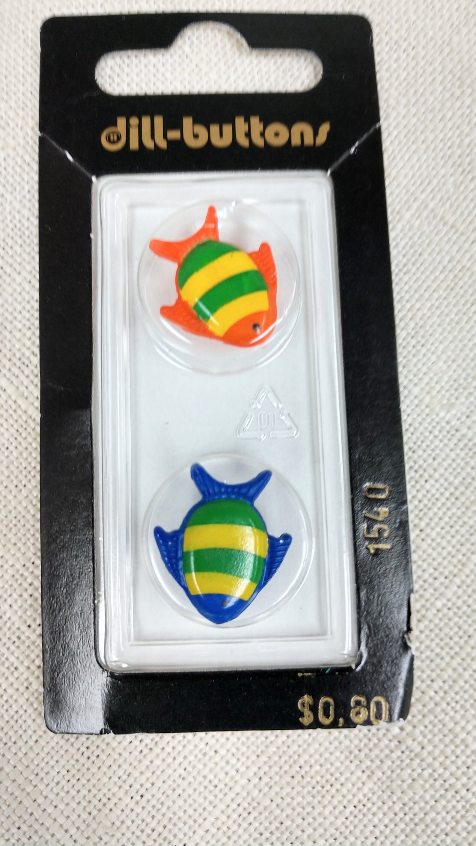 Novelty Fish Buttons 18mm 11/16" by by the Package of Two - Etsy