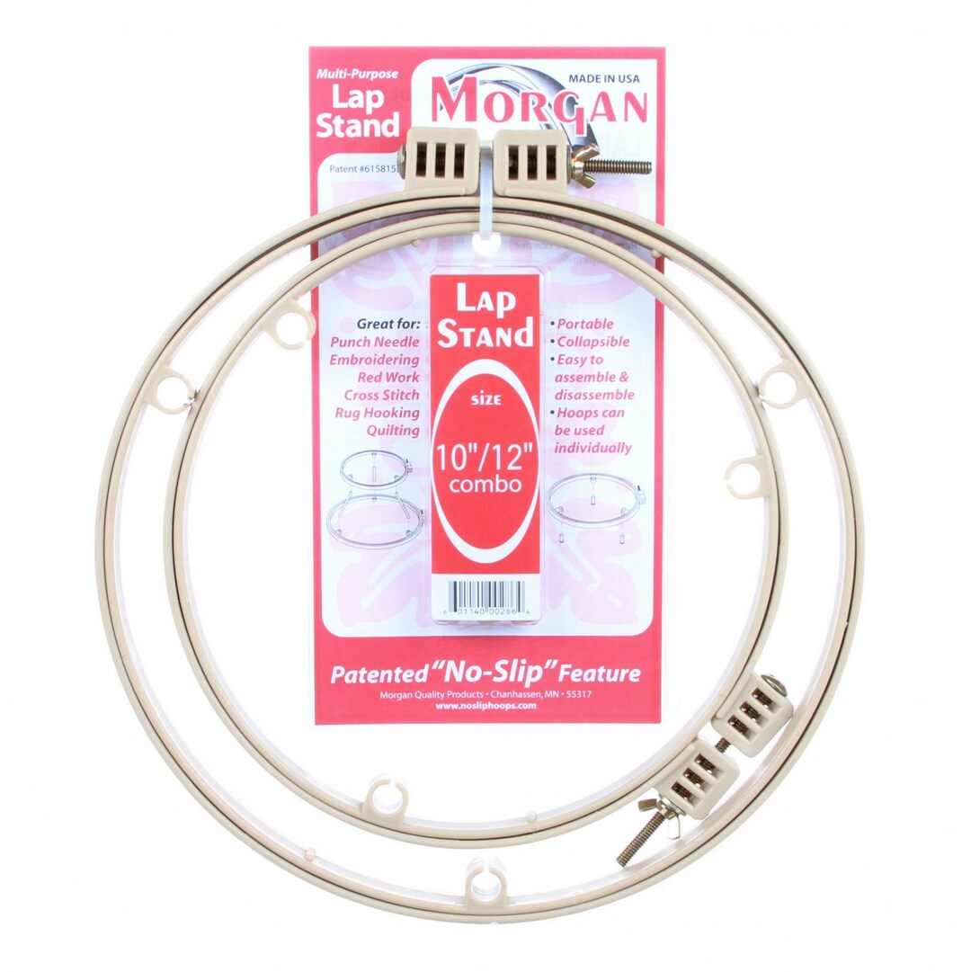 Morgan Lap Stand 10"/12" Hoop Combo Sewing Rug Hooking Needlework ...
