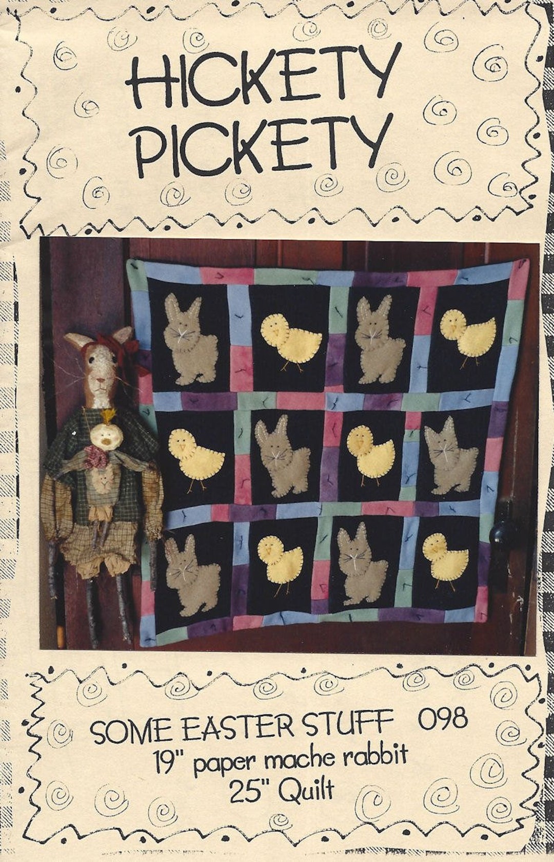 Easter Chicks Bunnies Quilt Sewing Pattern, Wool Applique (uncut) - Etsy