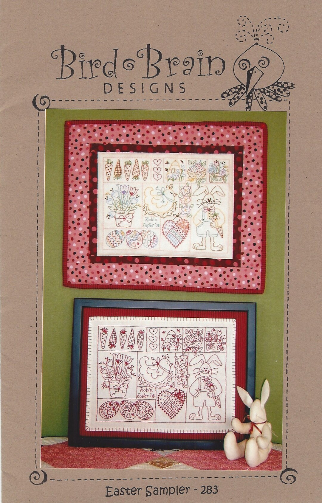Easter Sampler Redwork Embroidery Pattern BBD283 Designer Robin ...