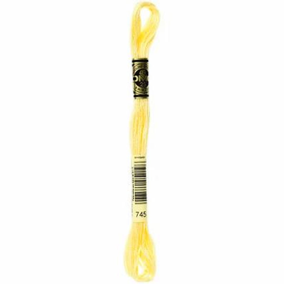 DMC 745 Light Pale Yellow Embroidery Floss, 8.7 Yards - Etsy