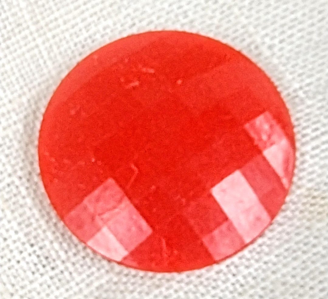 Colt #96 Faceted Light Red Early Plastics Hourglass Shank Button 35mm 1 ...
