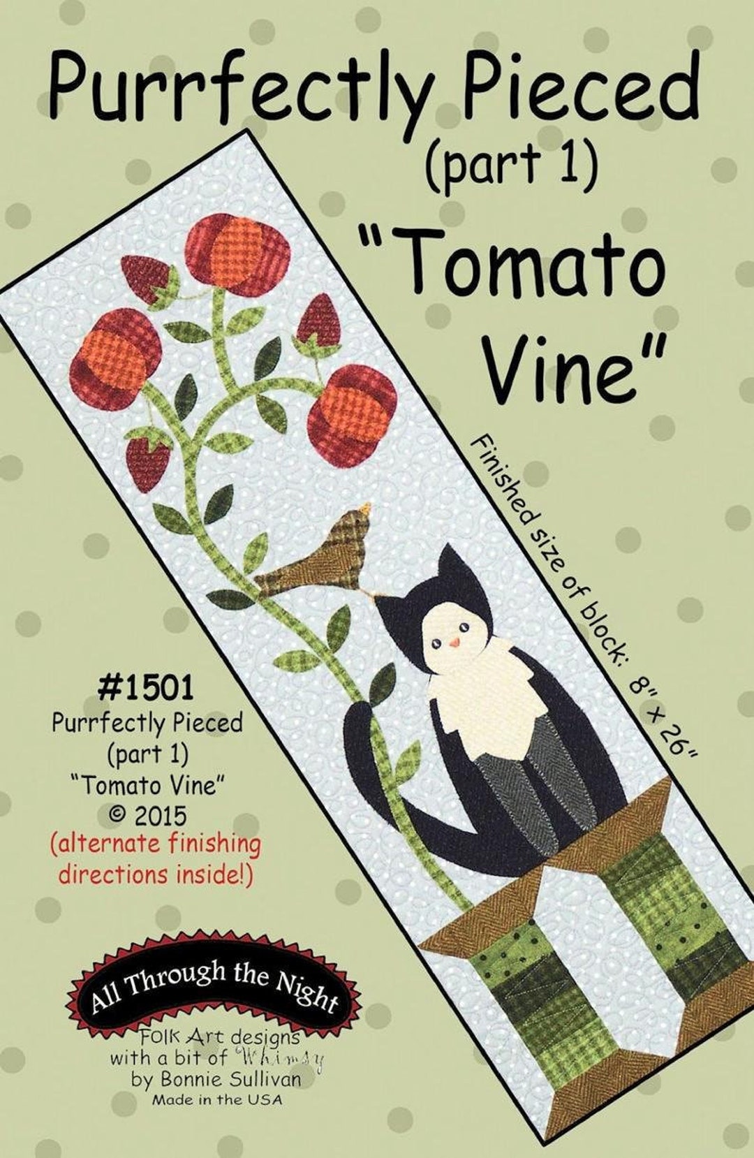Tomato Vine Wool Applique Pattern, Part 1 by Bonnie Sullivan - Etsy