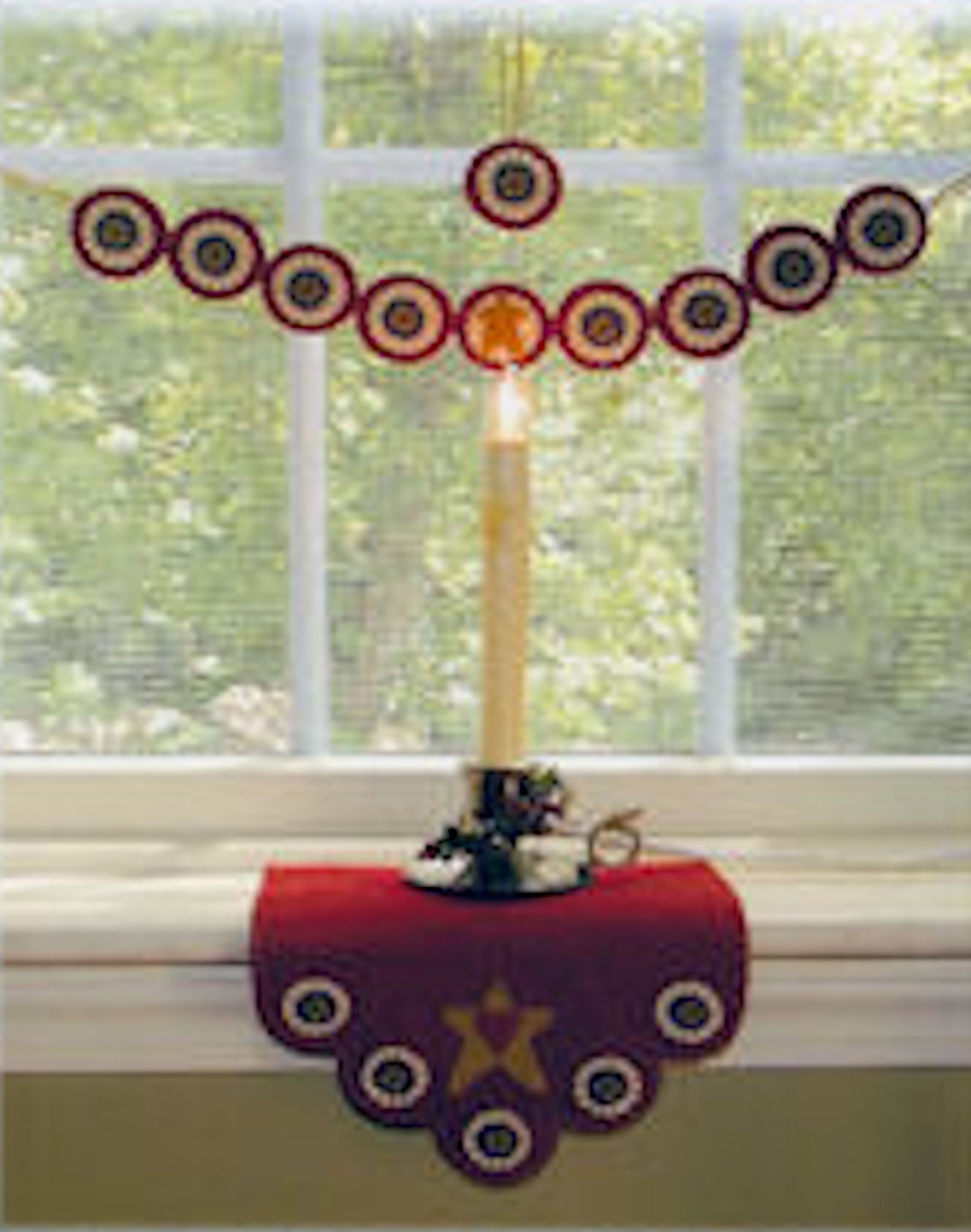 America Windowsill Mat Garland Shade Pull Kit Pattern Wool Felt Floss ...