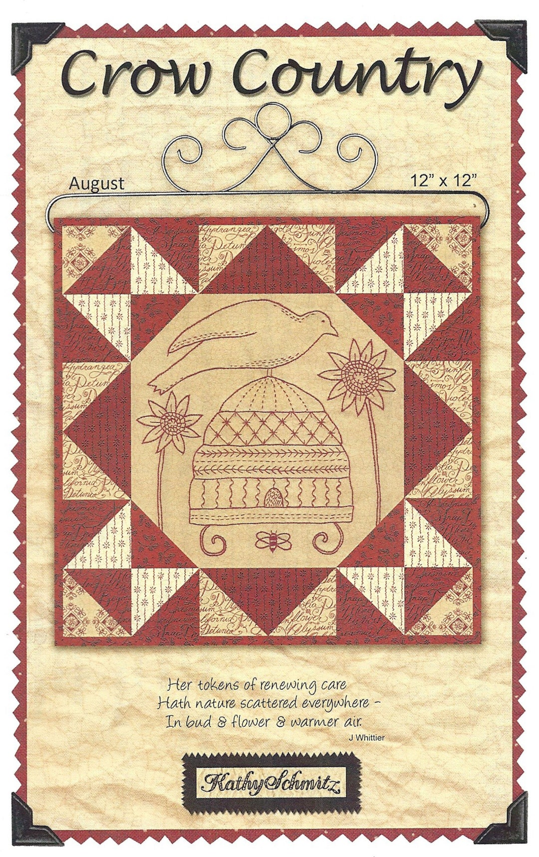 Crow Country Embroidery Quilt Pattern Kathy Schmitz Studio A Patchwork Year 12" X 12" - Etsy