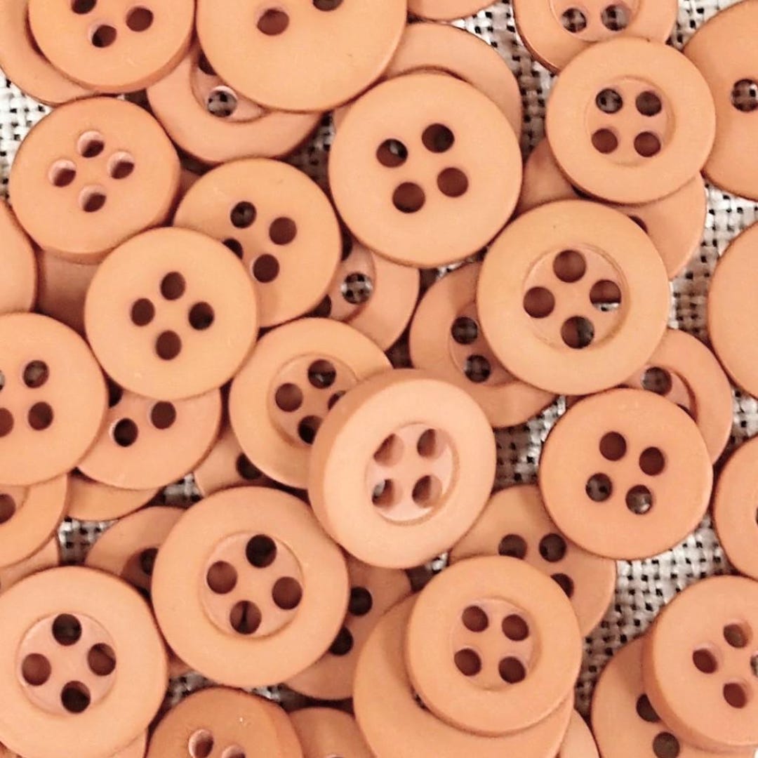 Matte Orange Plastic Buttons 6mm 1/4" - 12mm 1/2" Mixed Lot of 40 ...