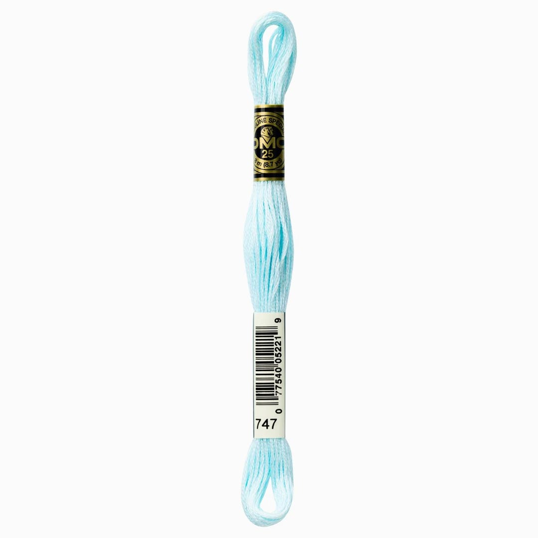 DMC 747 Very Light Sky Blue Embroidery Floss Skein - Etsy