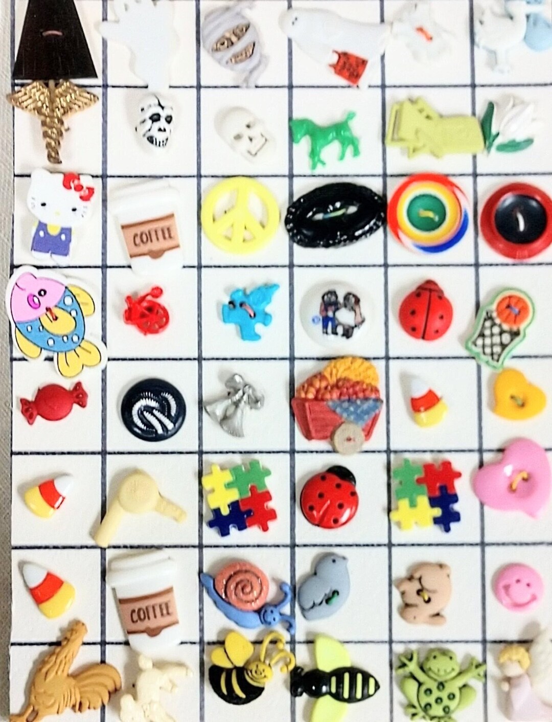 Novelty Craft Plastic Self Shank and Sew Thru Buttons Card of 48 - Etsy