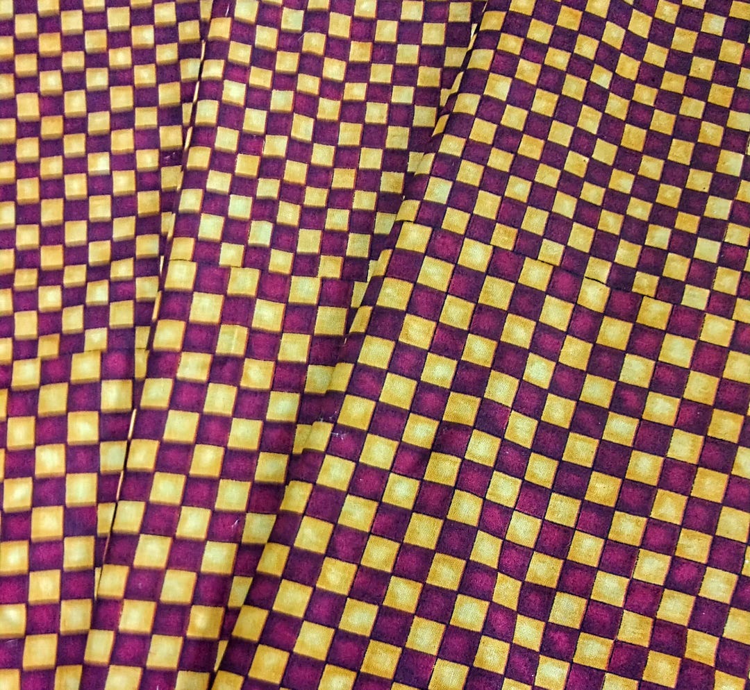 Red Gold Check Quilt Fabric, South Seas KP Kids, 1.5 Yards - Etsy