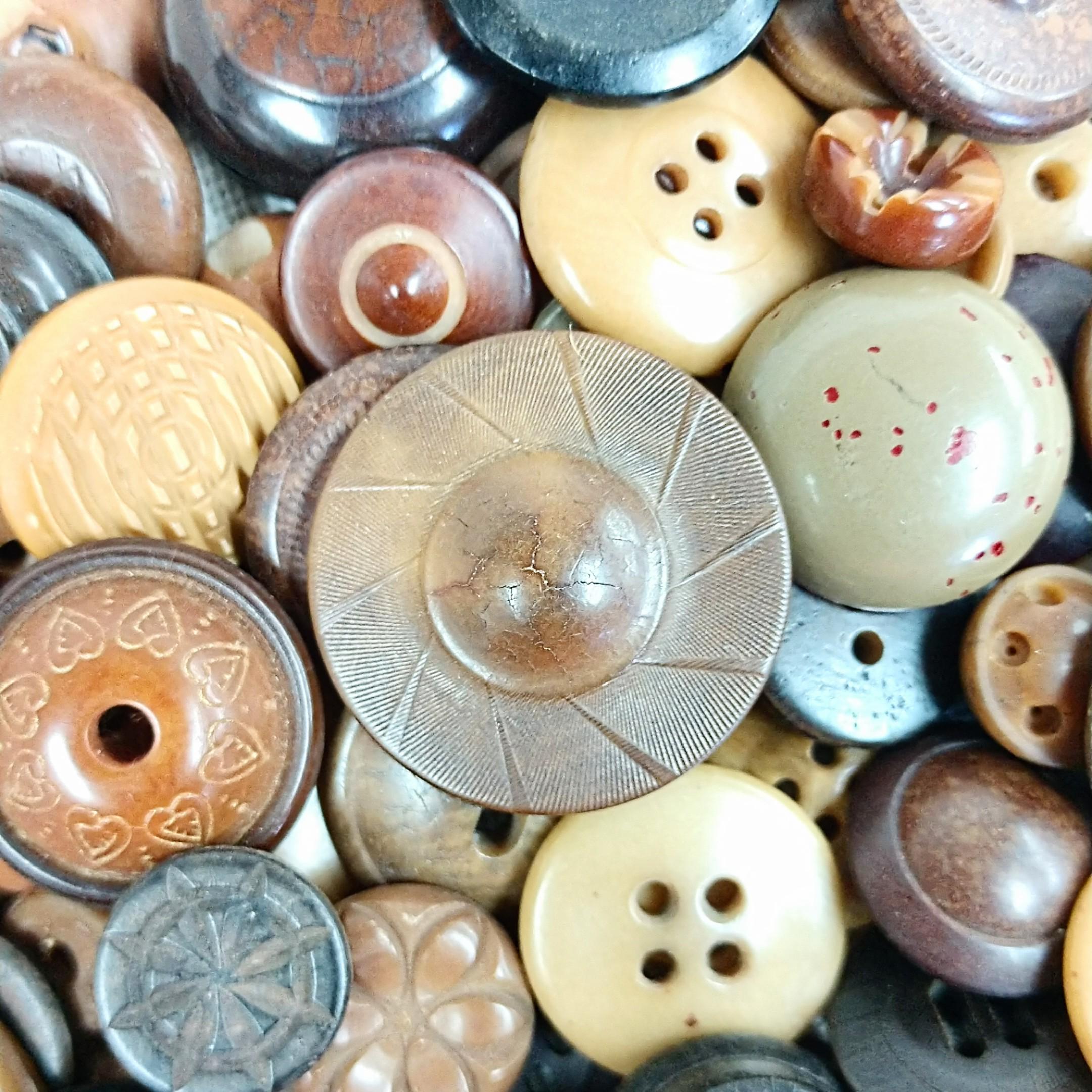 One Hundred Vegetable Ivory Buttons Mixed Size Lot 7mm 1/4" - 25mm 1 ...
