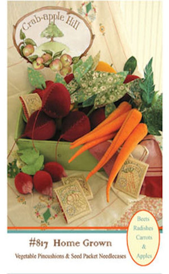 Vegetable Pincushions Seed Packet Needlecases Embroidery - Etsy