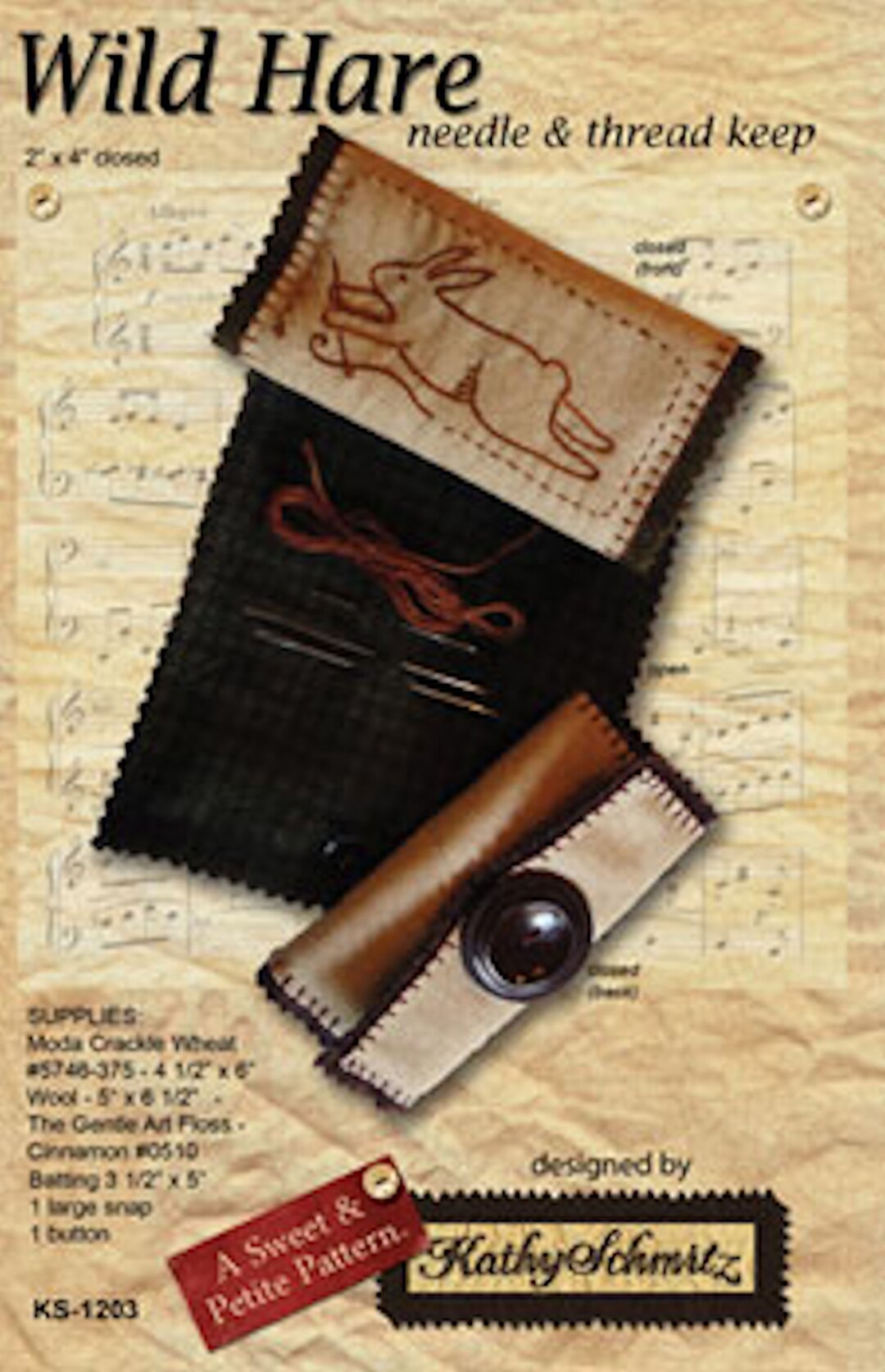 Wild Hare Needle Thread Keep Embroidery Sewing Pattern Card Kathy Schmitz Studio - Etsy