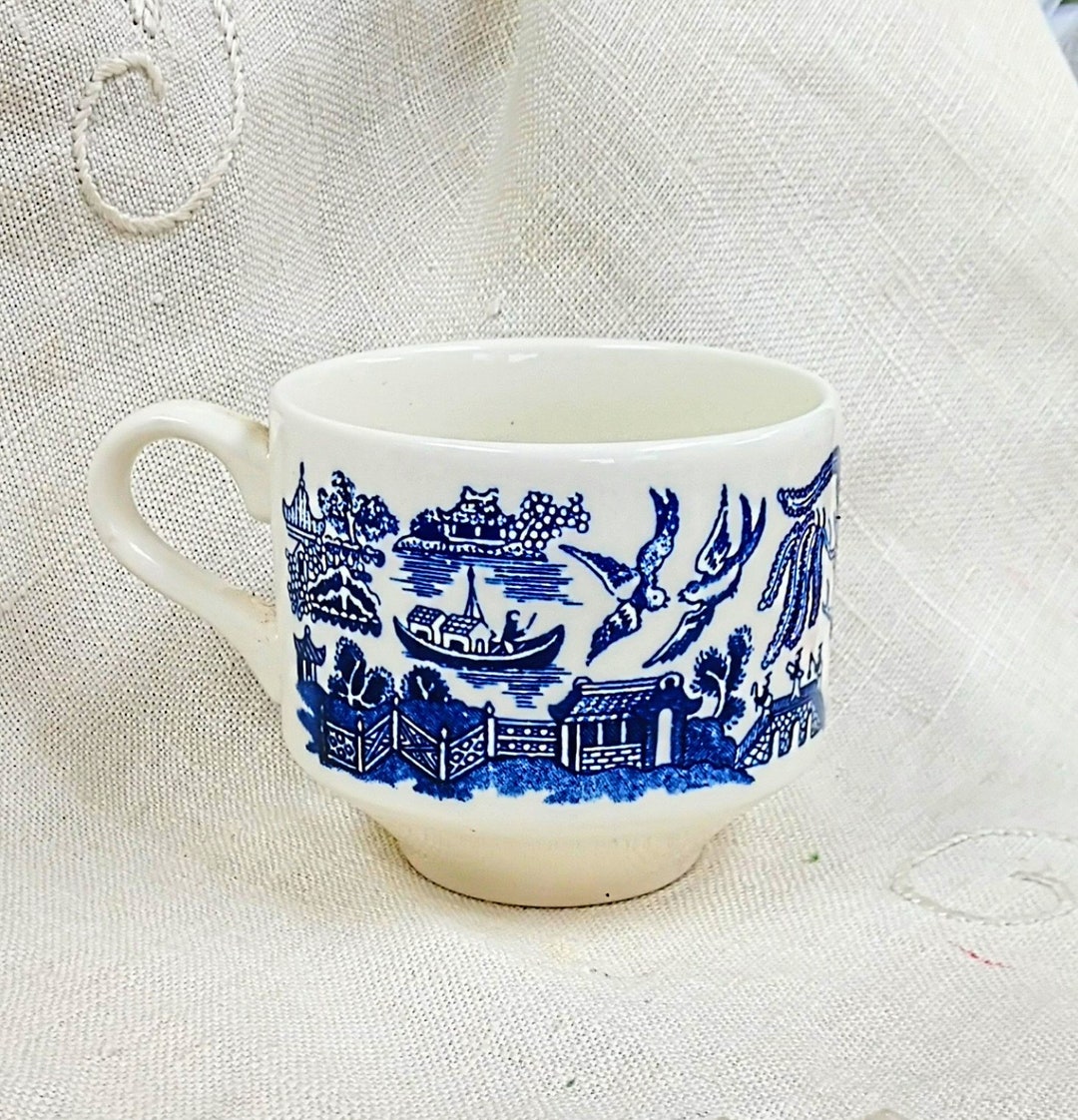 Churchill England Willie Blue Georgian Shape Cup 3" X 2-3/4" - Etsy