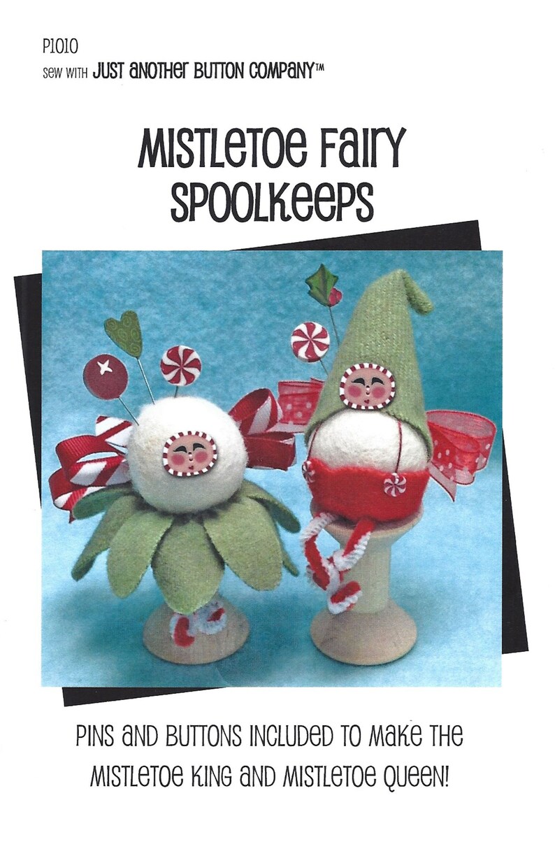 Mistletoe Fairy Spoolkeeps Sewing Pattern Button Pins Just - Etsy