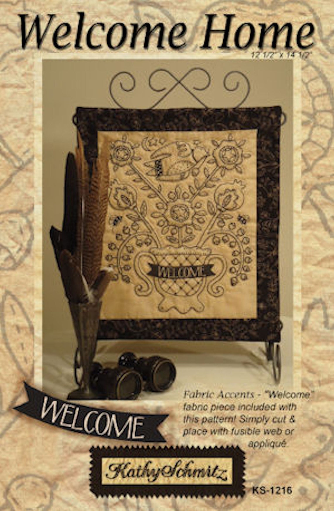 Welcome Home Embroidery Sewing Pattern Fabric Accent Kathy - Etsy