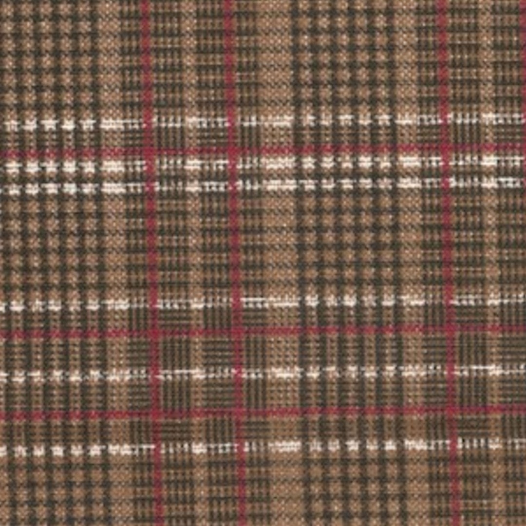 Brown Plaid Print Chanteclaire Quilt Fabric J Roche C Kramer - Etsy