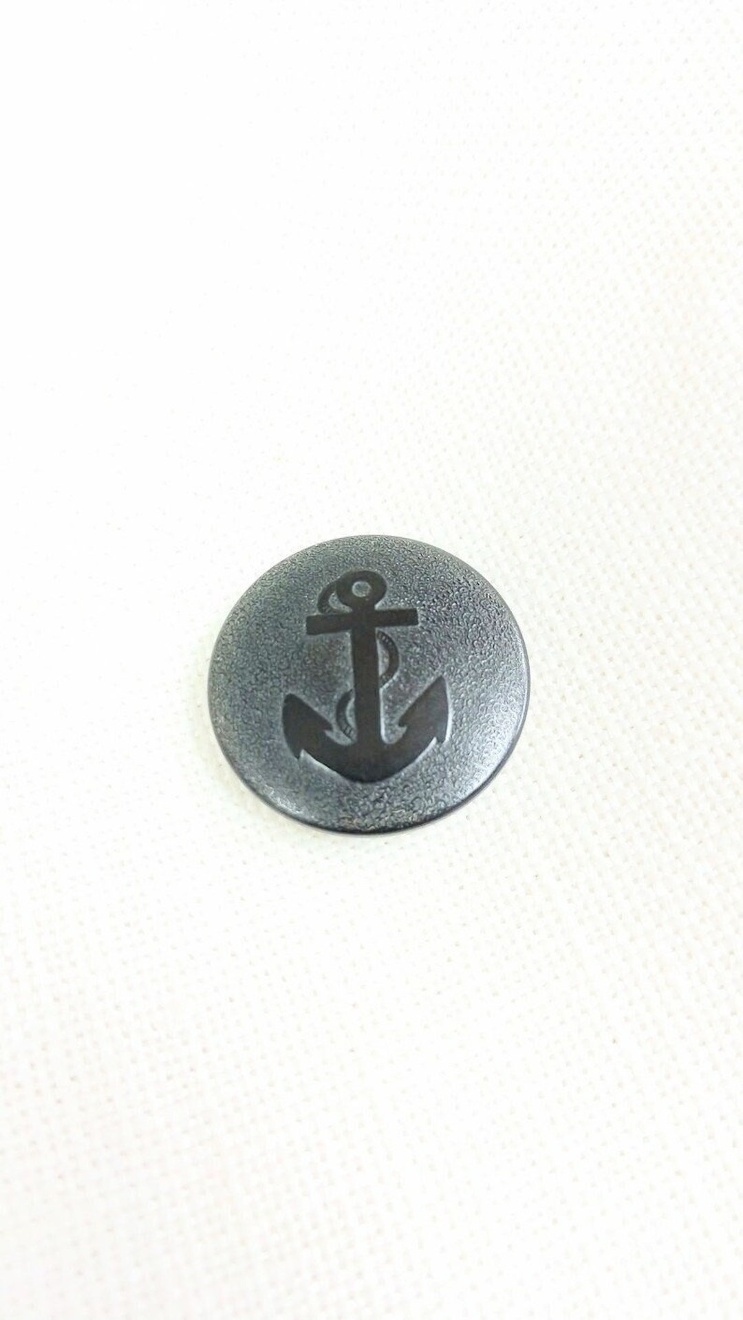 Anchor Embossed Vegetable Ivory Self Shank Button 22mm 7/8" Collector ...