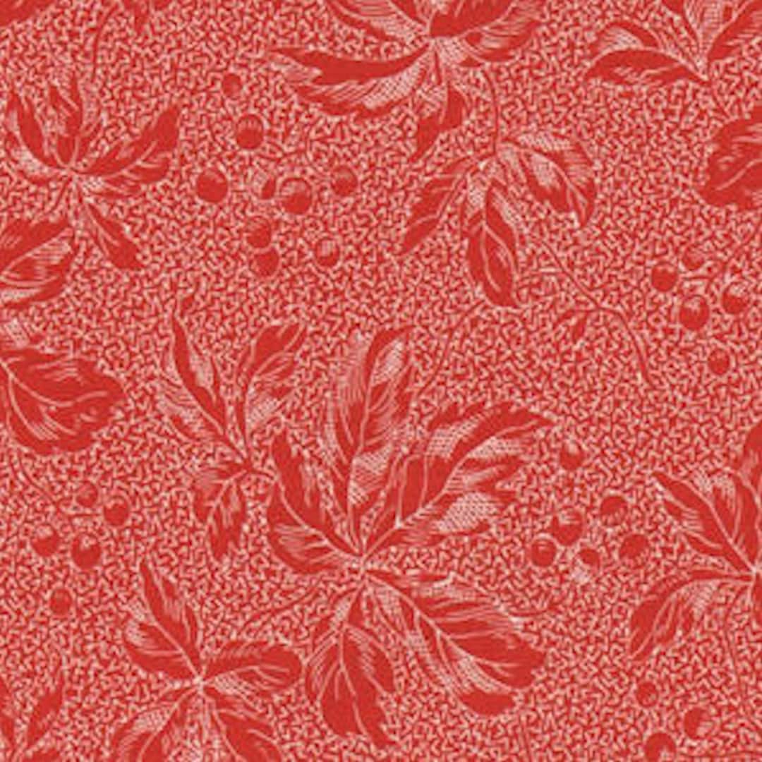 Red and White Floral Quilt Fabric - 100% Cotton by the Yard - Etsy