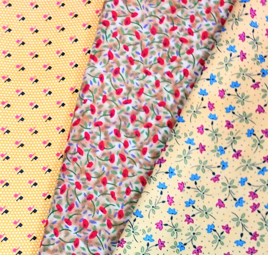 Cheddar Red Quilt Fabric 100% Cotton Three Piece Bundle - Etsy