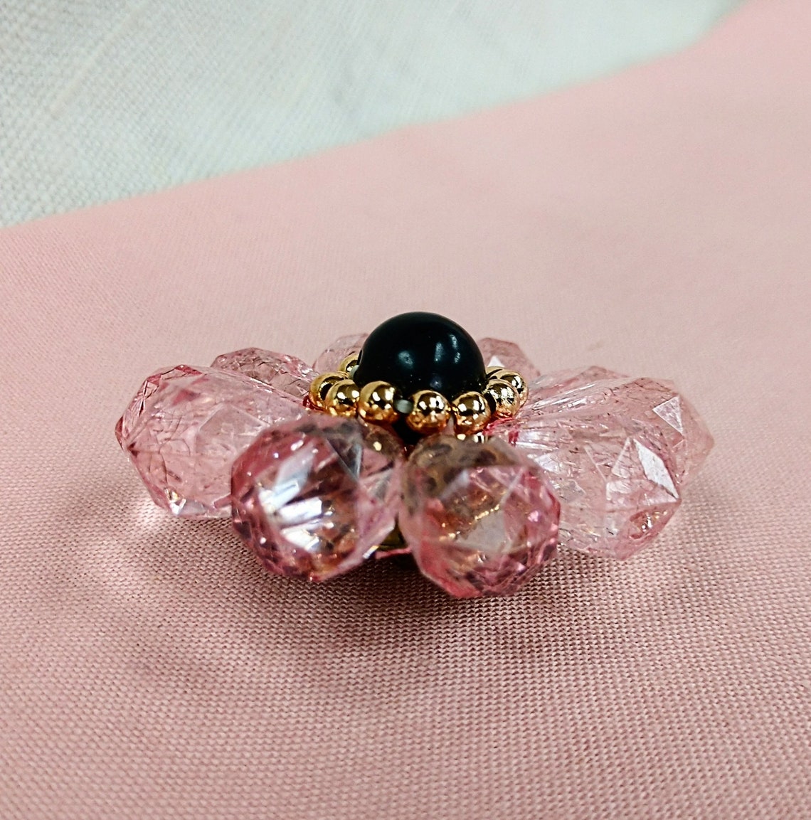 Three Pale Pink Tint Floral Plastic Buttons, 42mm - Etsy