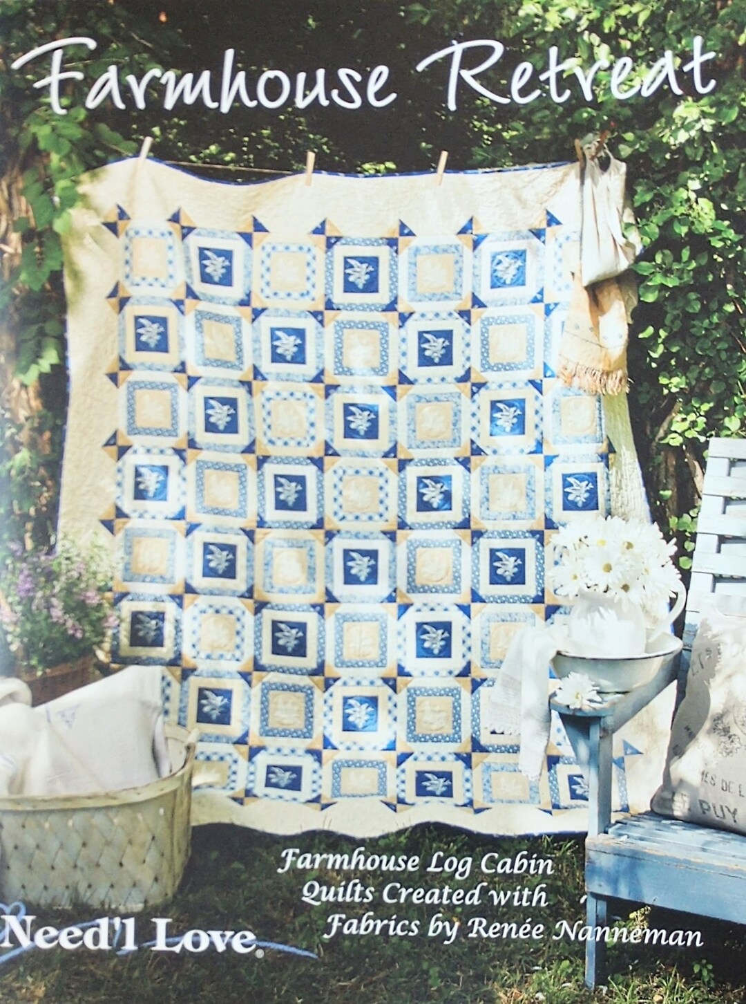 Farmhouse Retreat Log Cabin Quilt Pattern Booklet by Renee Nanneman Need'l Love - Etsy
