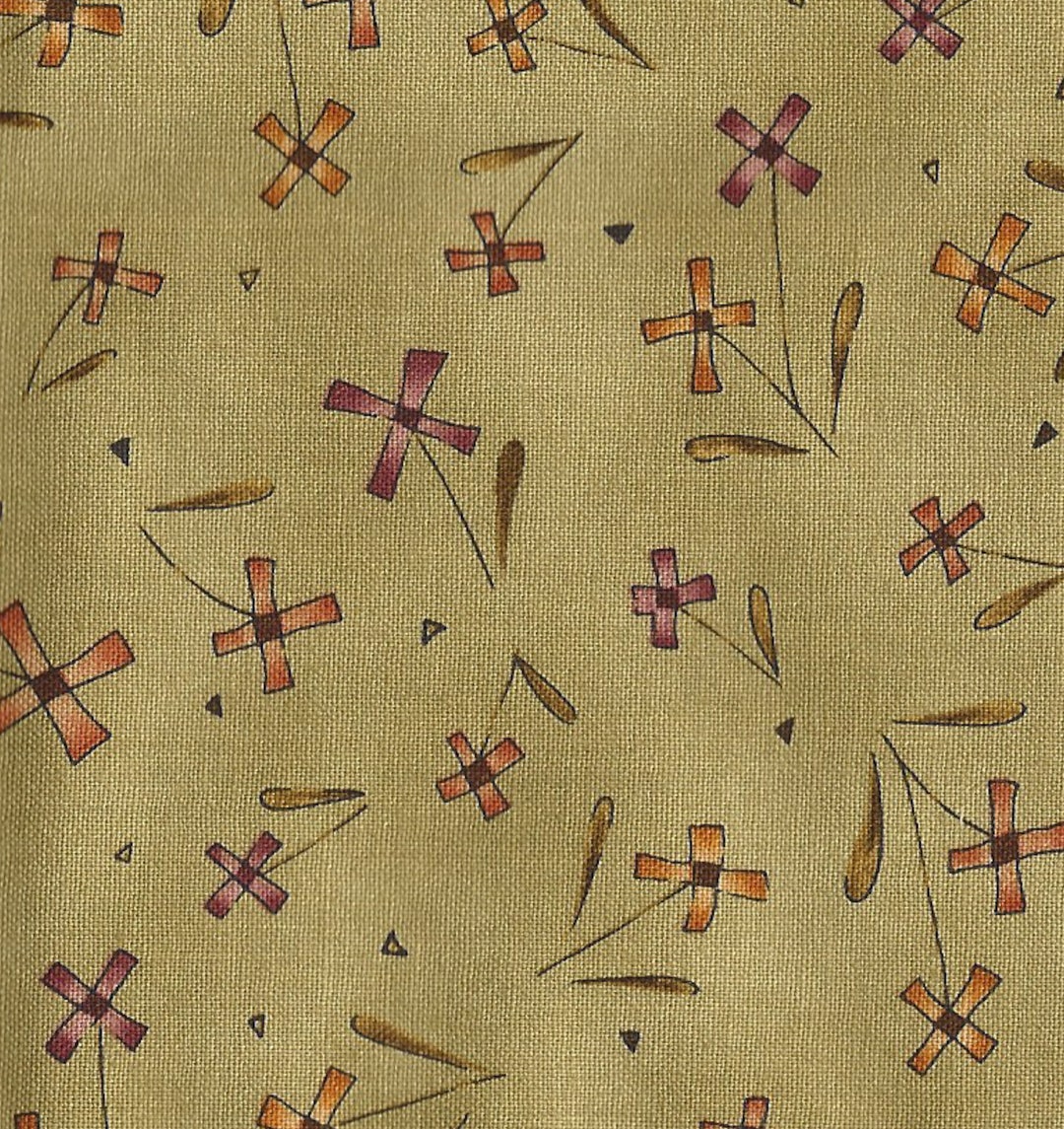 Red Rooster Green Quilt Fabric Haunted Hallow Designer 100% Cotton ...