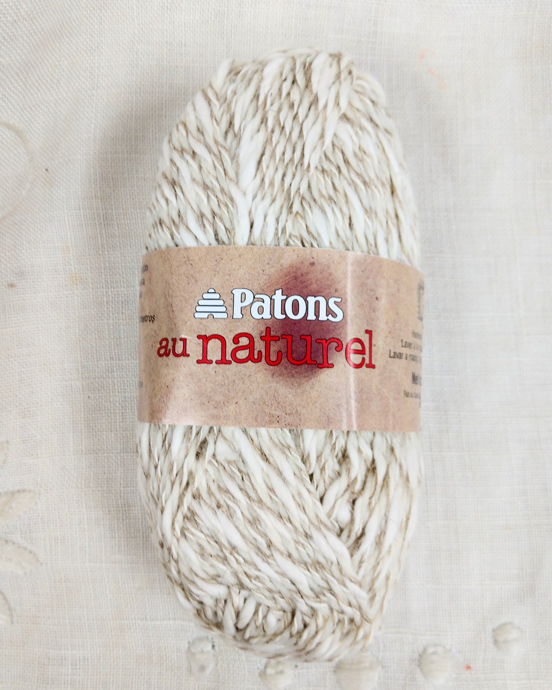 Patons Au Naturel Yarn Cotton Wool Linen Blend 102 Yards 50 - Etsy