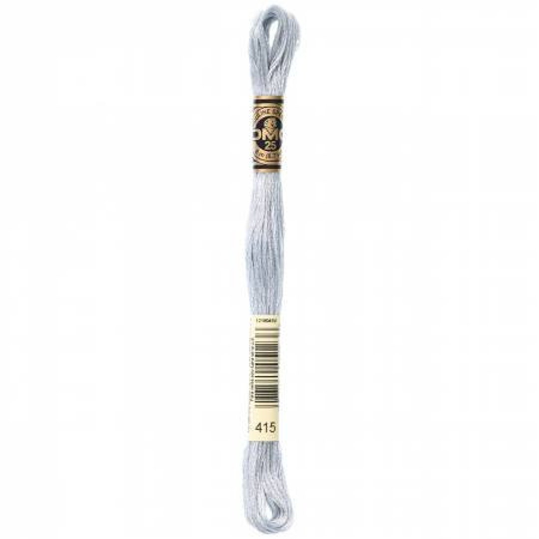 DMC 415 Pearl Gray Six Strand Embroidery Floss 100% Cotton 8.7 Yards by ...
