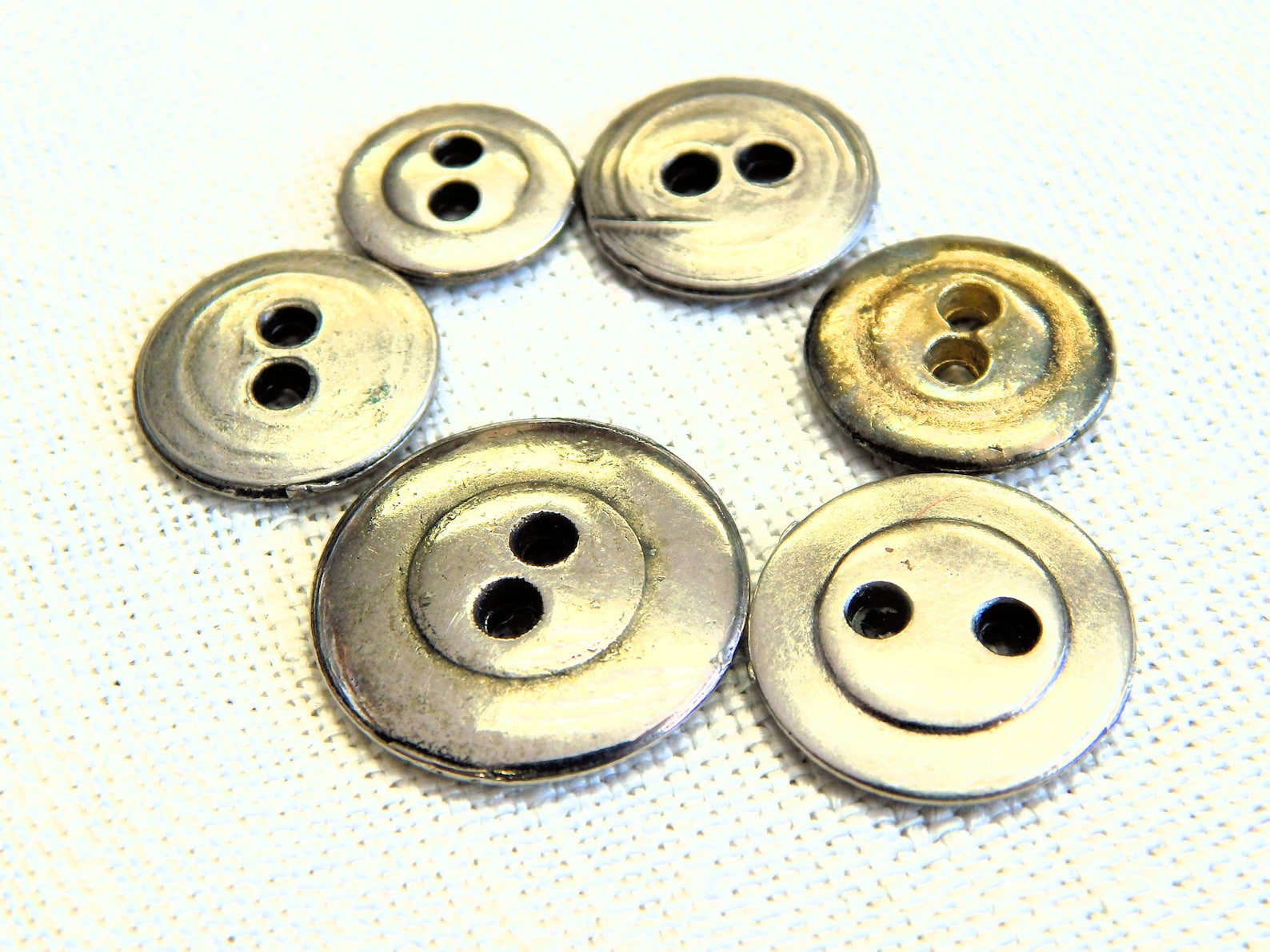 Southwestern Flat Metal Shirt Buttons Sew Thru Mixed Lot of | Etsy