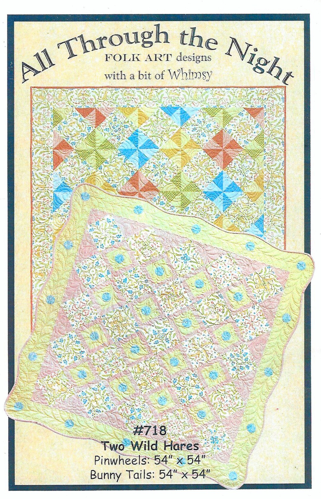 Pinwheels Bunny Tails "woolies Light" Flannel Quilting Pattern Designer ...