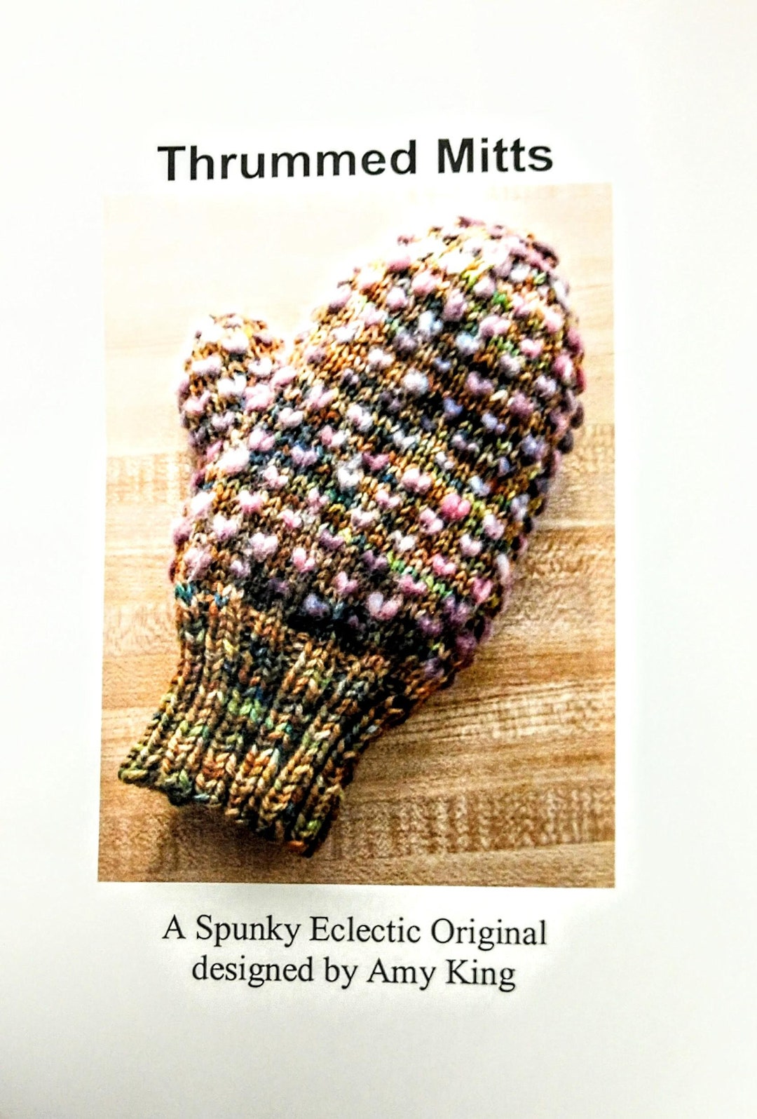 Thrum Mitts Kit by Amy King Knitting Pattern Yarn Roving Adult Size - Etsy