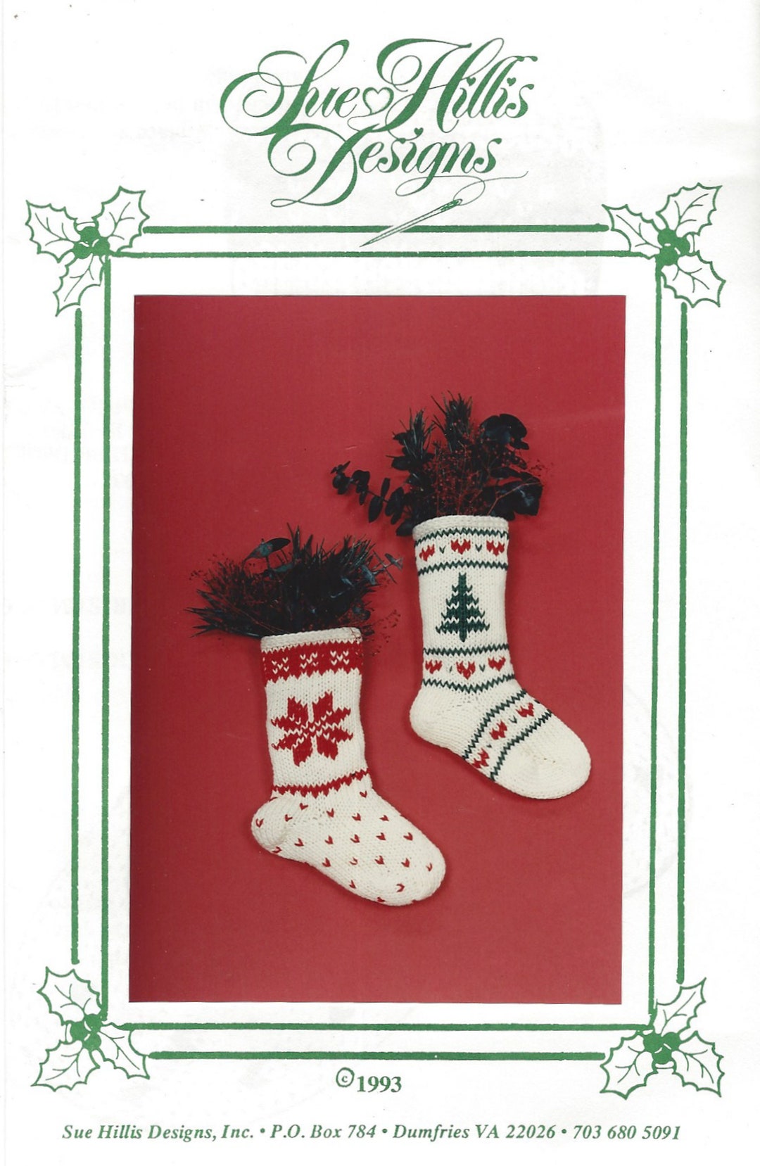 Sue Hillis Designs Christmas Stocking Kit: Duplicate Stitch - Etsy