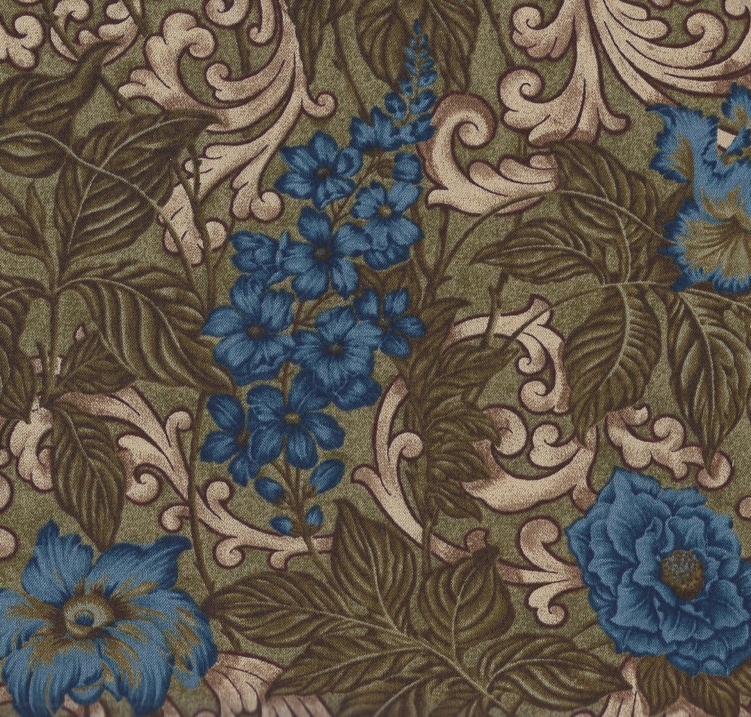 Kaye England South Seas Quilt Fabric Matters of the Heart Floral 100% ...