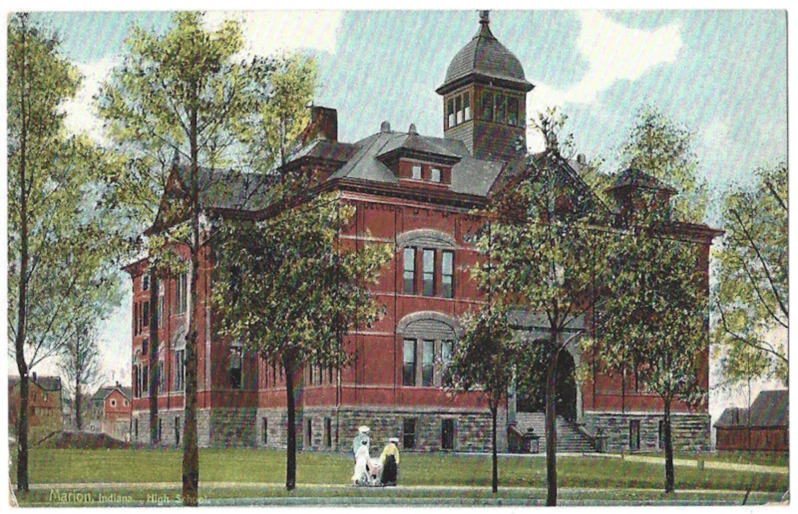 Marion Indiana High School Postcard the Hugh C Leighton Co 25297 - Etsy