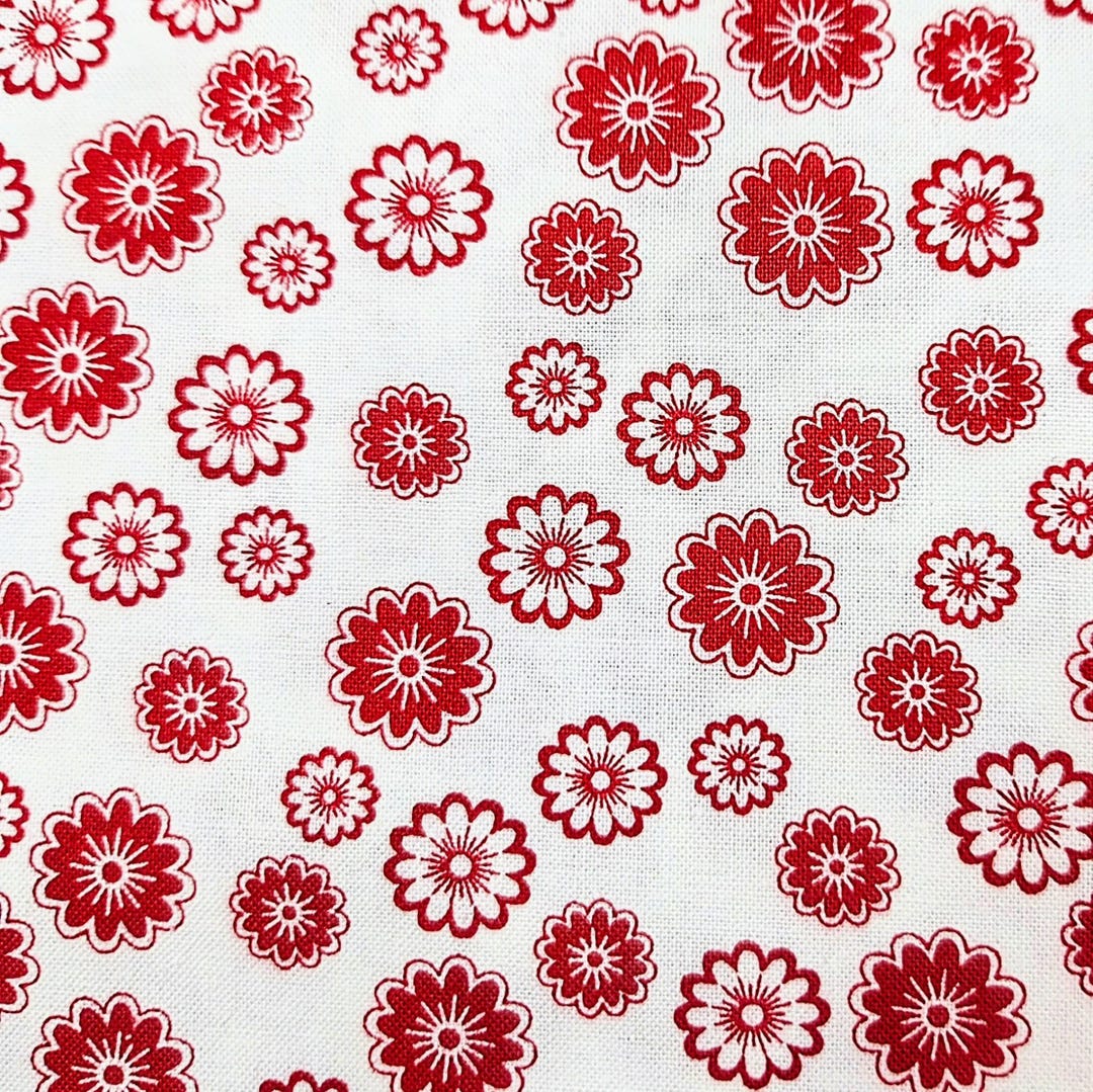 Red Floral Quilt Fabric by Henry Glass, Masquerade Four 100% Cotton - Etsy