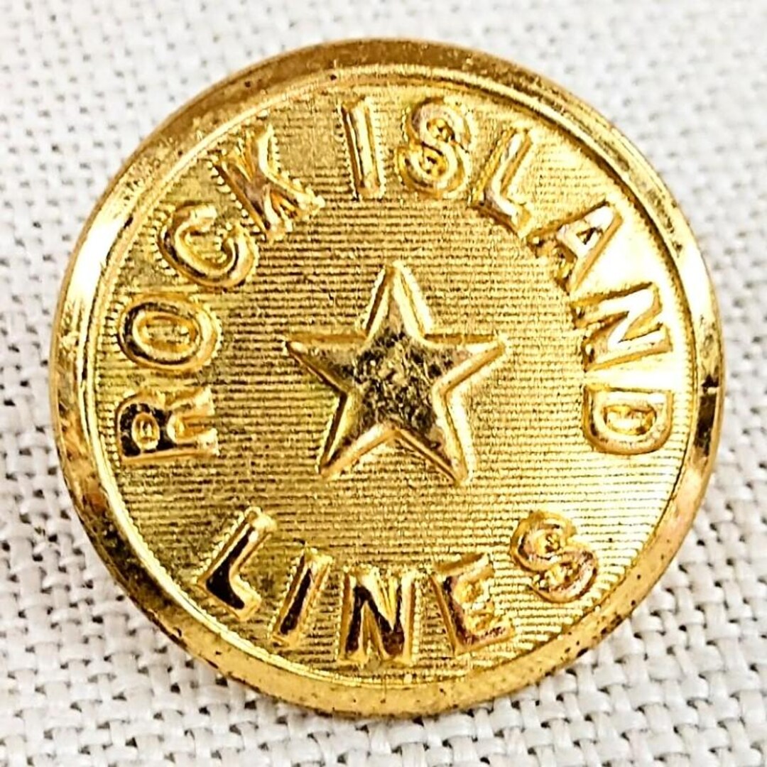 Rock Island Lines Railroad Button 22mm 7/8" Waterbury Co Collector ...