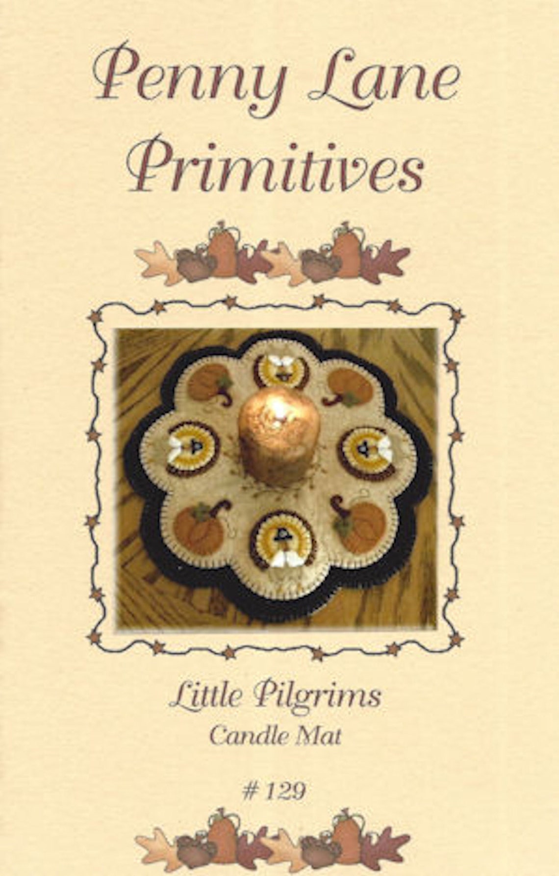 Pilgrims Candle Mat Kit Pattern Wool Felt Floss - Etsy