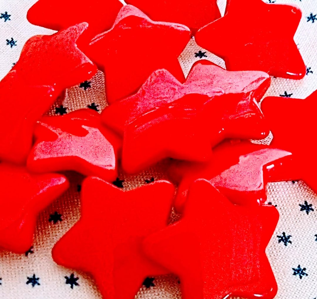 14 Shiny Red Plastic Self-shank Buttons 20mm 13/16" Craft Scrapbooking ...