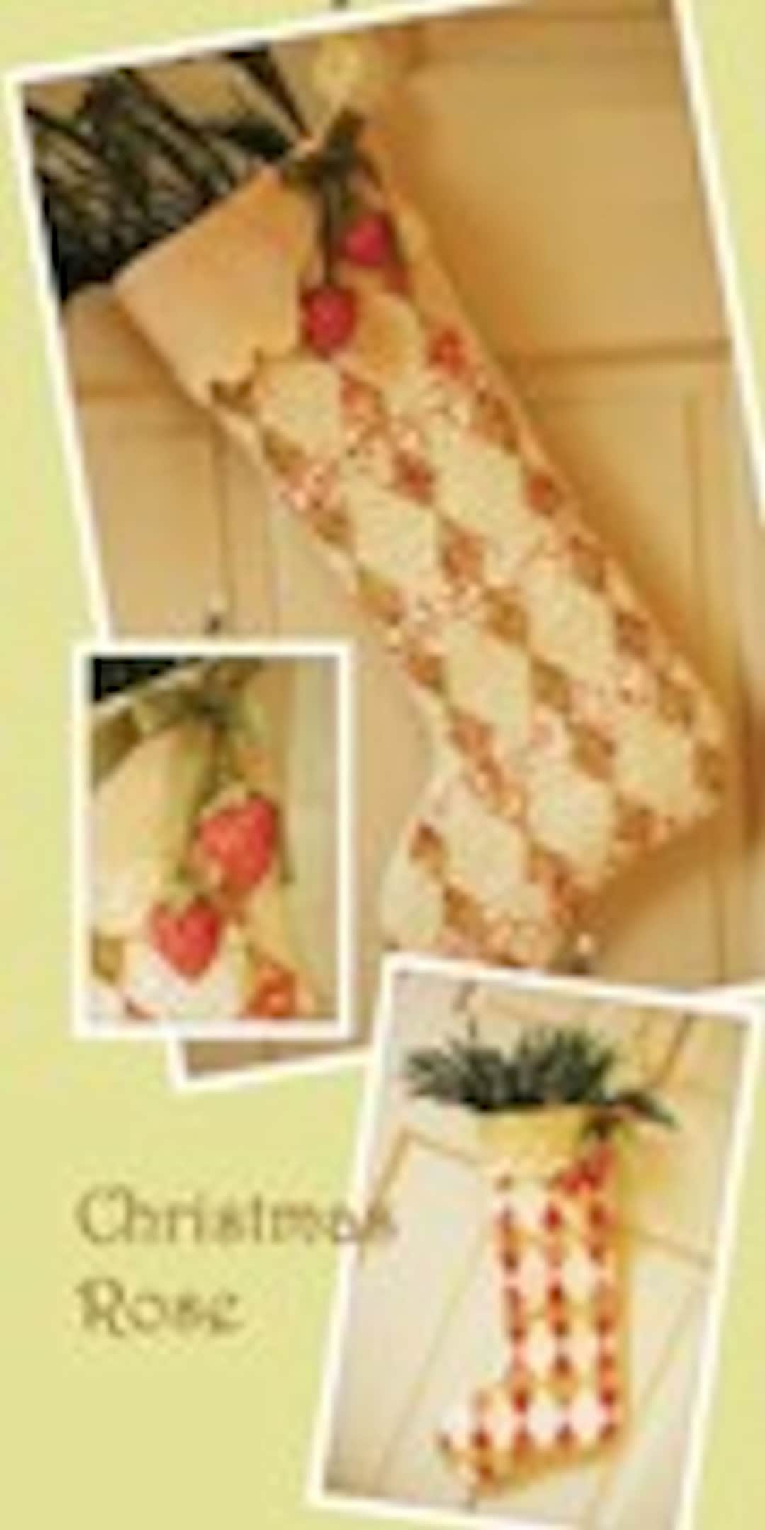 Christmas Rose Stocking Sewing Pattern (FTQ729) - Etsy