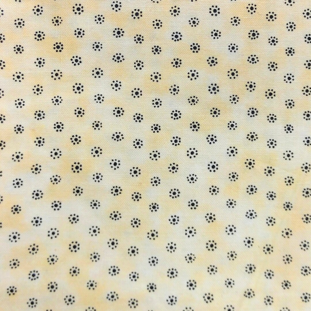 Yellow Circle Print Quilt Fabric, Vintage Workshop Fat Quarter - Etsy