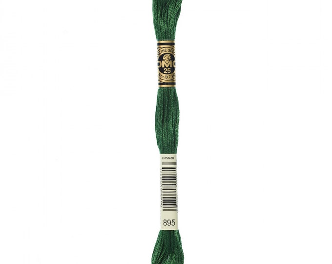 DMC 895 Very Dark Hunter Green Six Strand Embroidery Floss 100% Cotton ...