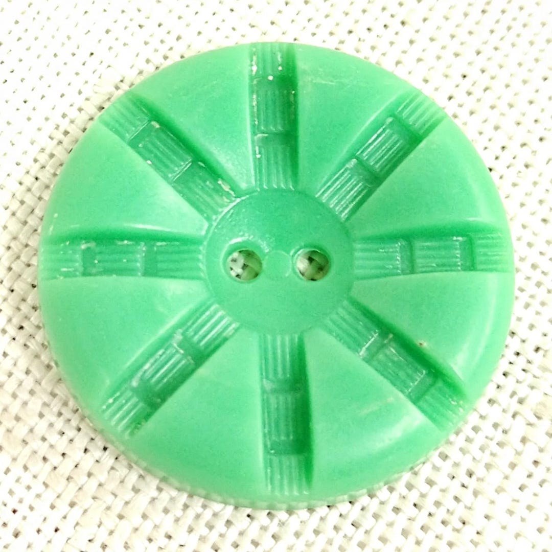 Green Colt #25 Early Plastics Sew Thru Button 27mm 1-1/16" Sewing ...