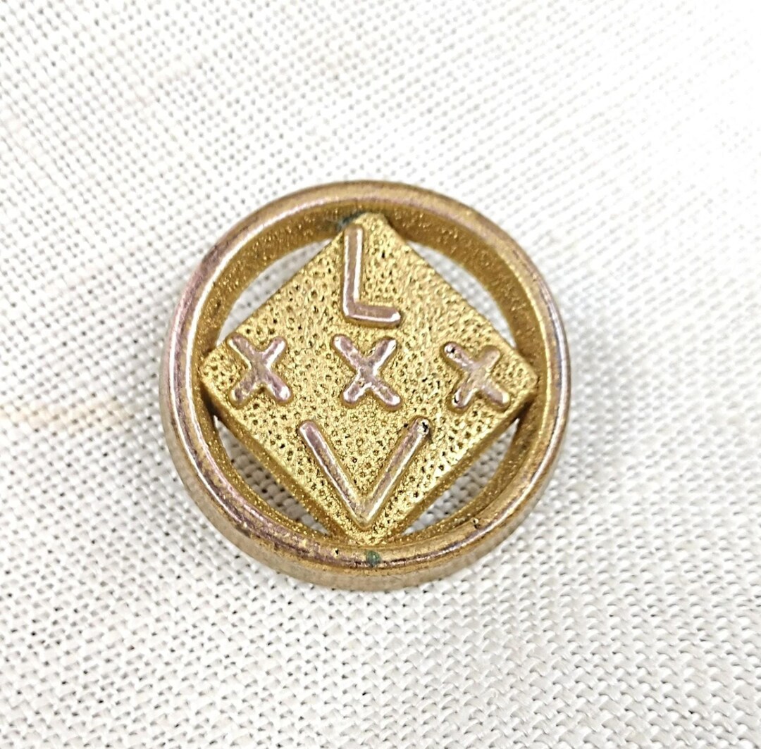 Brass Rebus Button 27mm 1-1/4" Sewing Supply Collector Button - Etsy
