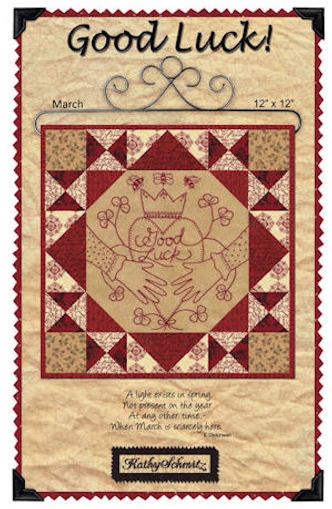 Good Luck Embroidery Quilting Pattern Kathy Schmitz Studio A Patchwork ...