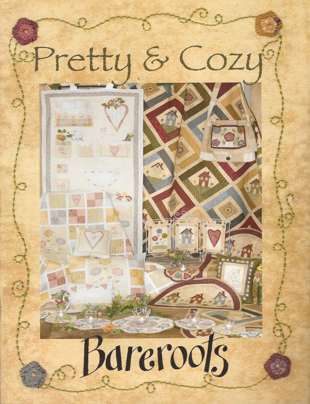 Bareroots Pretty and Cozy Embroidery Quilting Pattern Booklet Mats ...