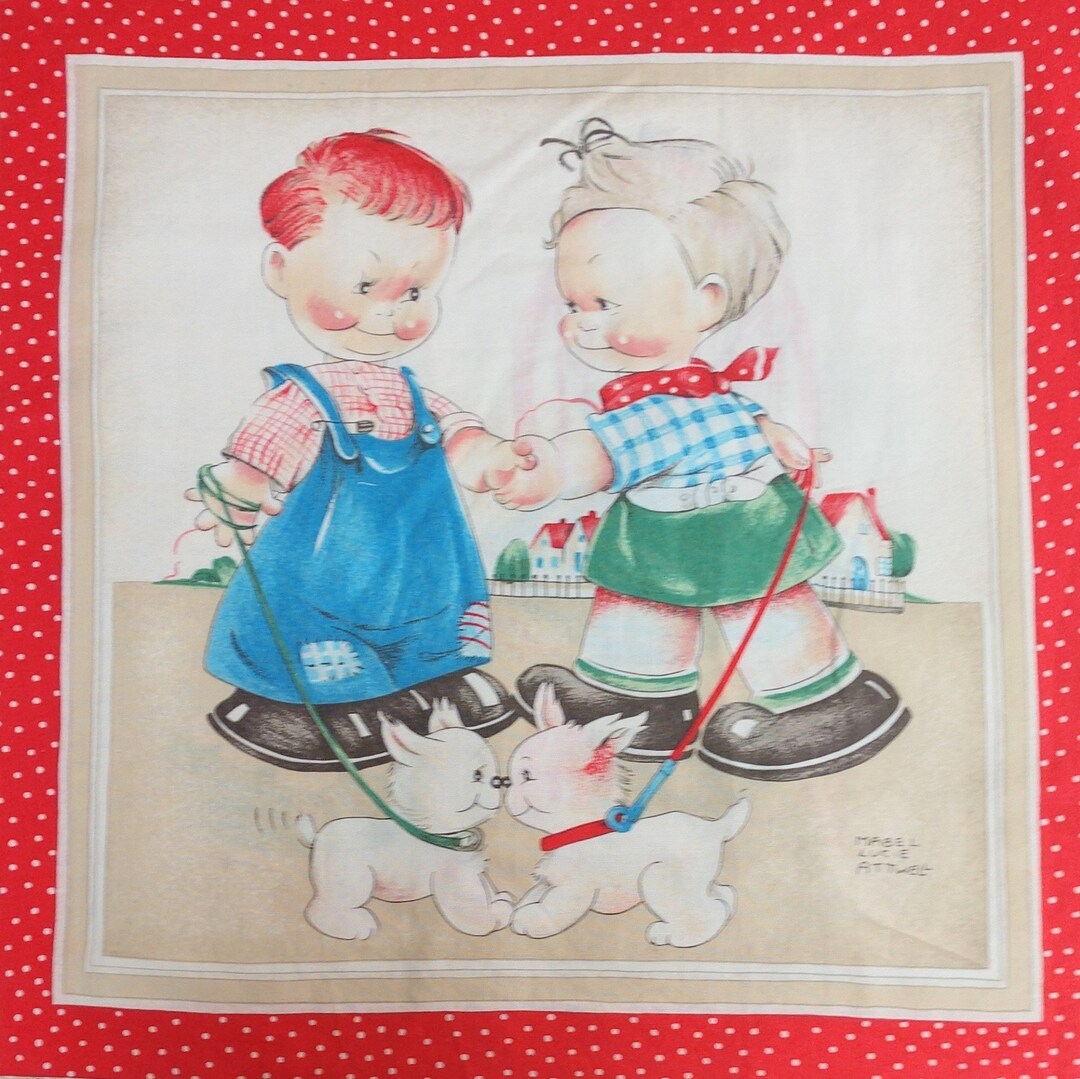 Mabel Lucie Atwell Quilt Fabric Panel 32" X 45" 100% Cotton Woodrow ...