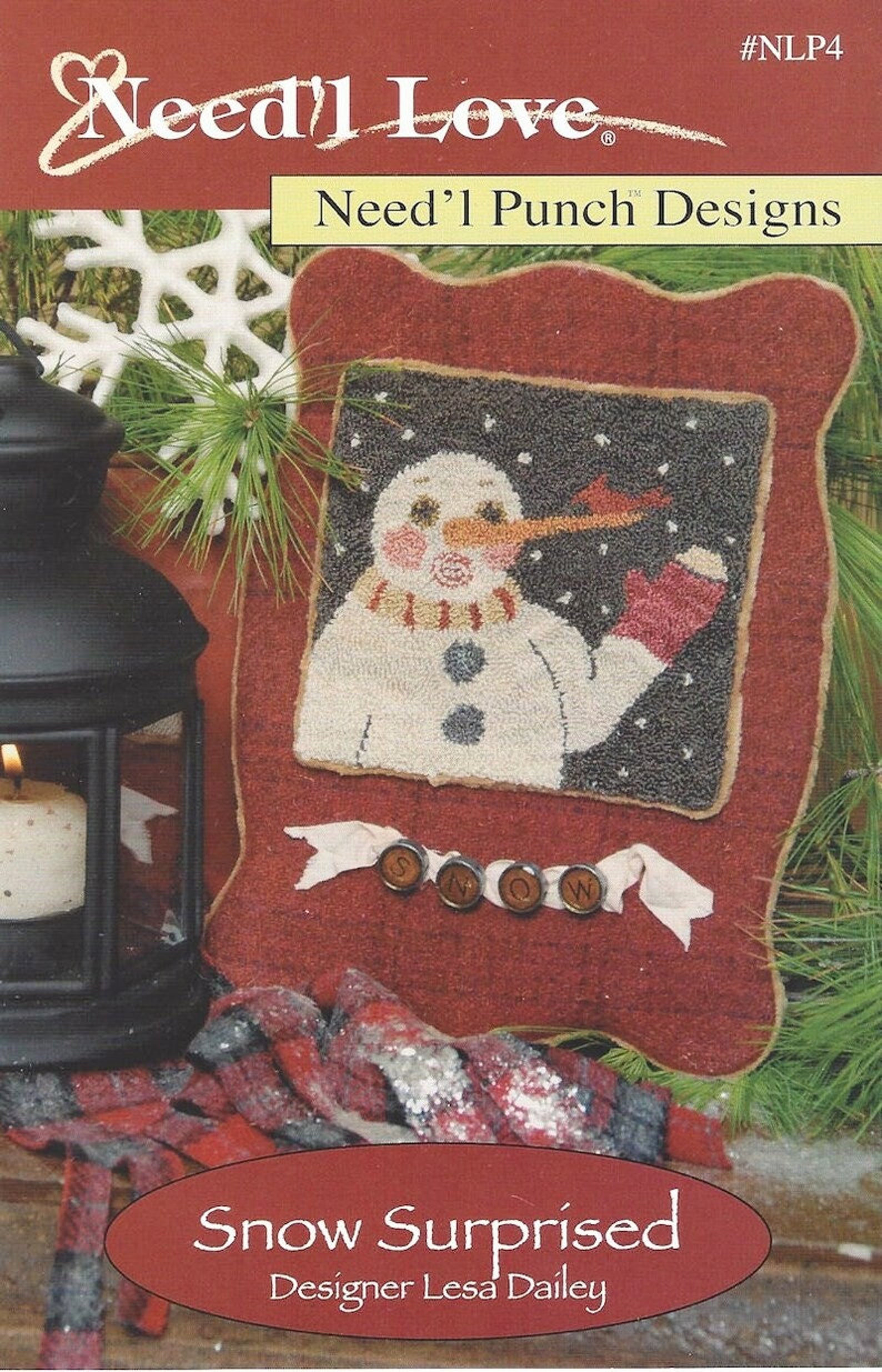 Need'l Love Snow Surprised Needlepunch Pattern Design Preprinted on ...